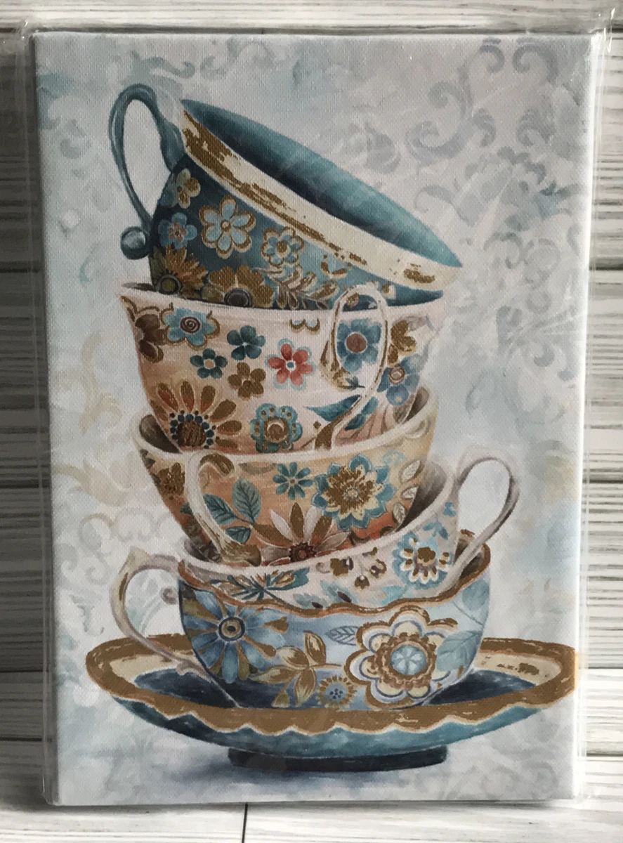 Vintage Tea Cups Stacked