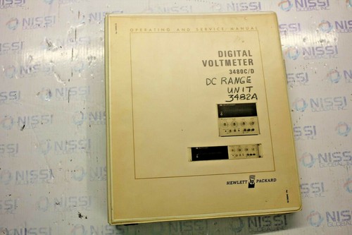 HP DIGITAL VOLTMETER 4380C/D & DC RANGE UNIT 3482A OPERATING & SERVICE ...