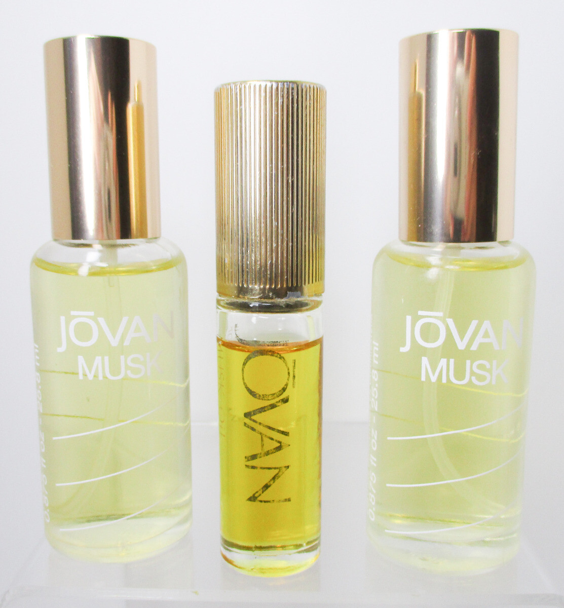 Jovan Musk Spray Cologne Spray .875 fl oz X 2 & Jovan Musk Oil 1/3 fl ...