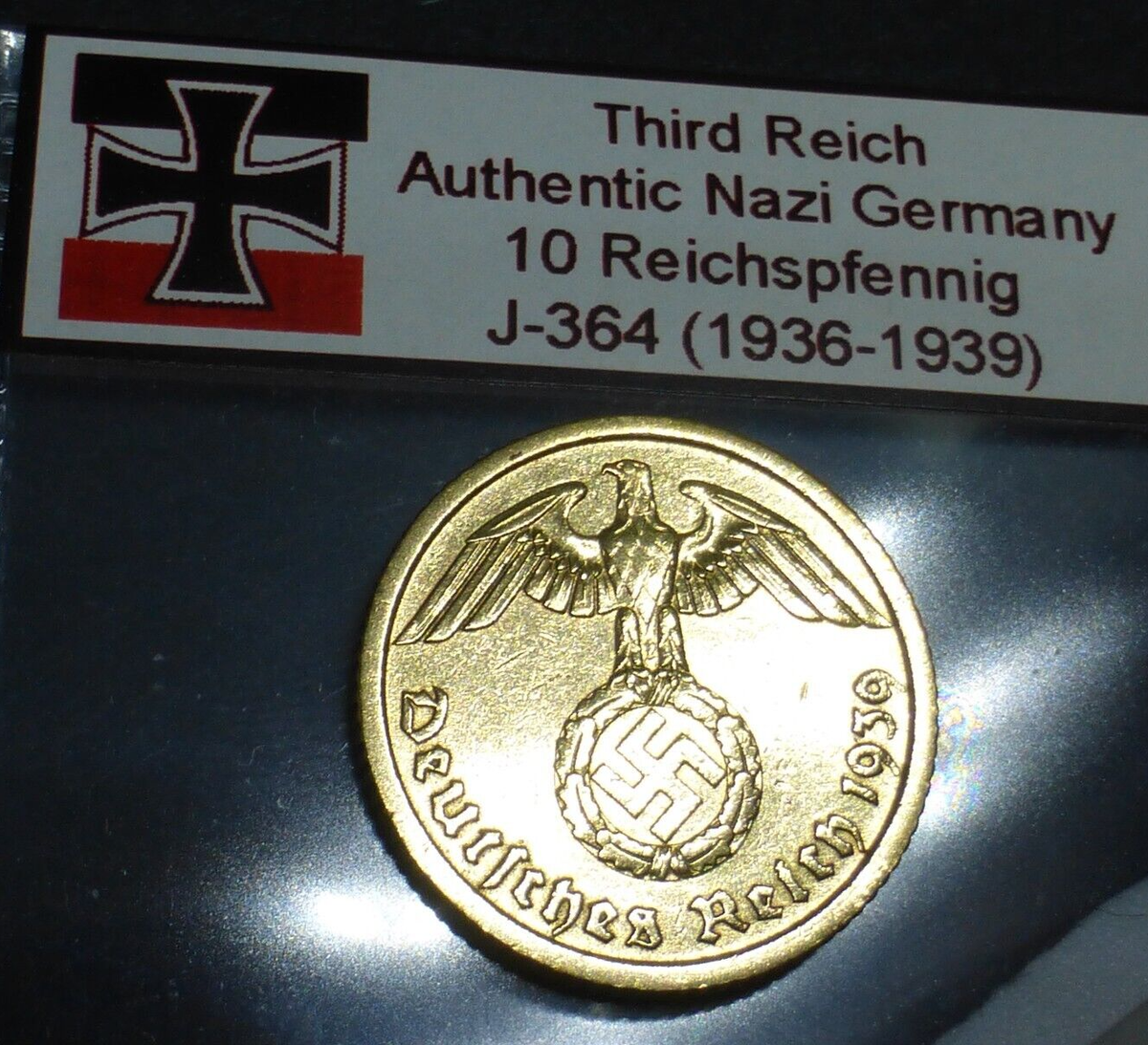 Nazi Gold Plated Coins Germany Hitler: Midi Album (One Silver Coin),