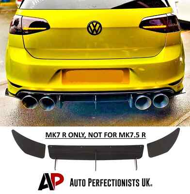 VW Golf R MK7 Rear Diffuser and Rear Side Splitters 2013-2016 Spoiler ...