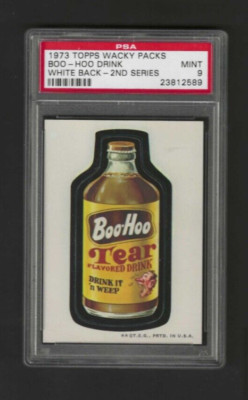 1973 TOPPS WACKY PACKAGES 1973 SERIES 2 BOO-HOO PSA 9 WHITE BACK ONLY 3 ...