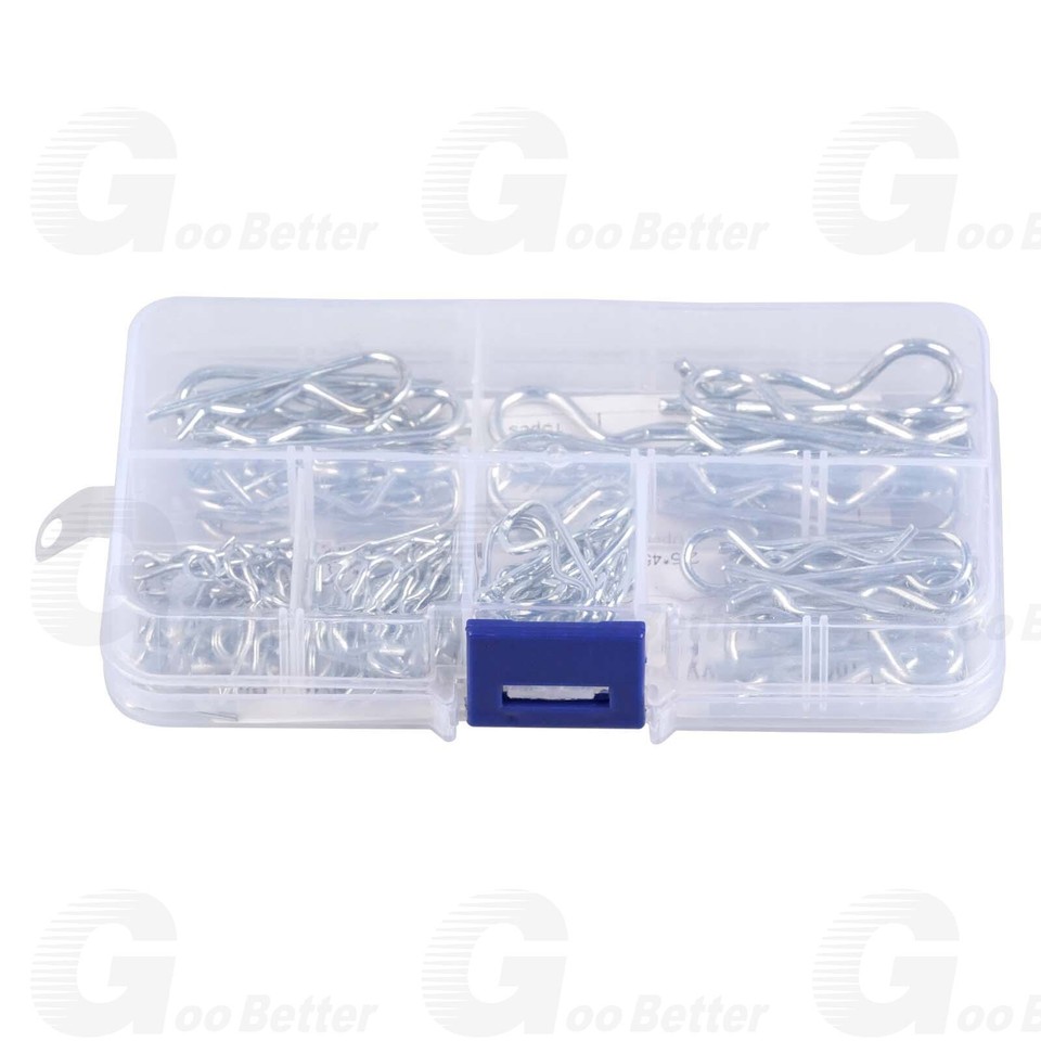 100Pcs R Clips Zinc Plated Retaining Split Beta Pins Assortment for ...