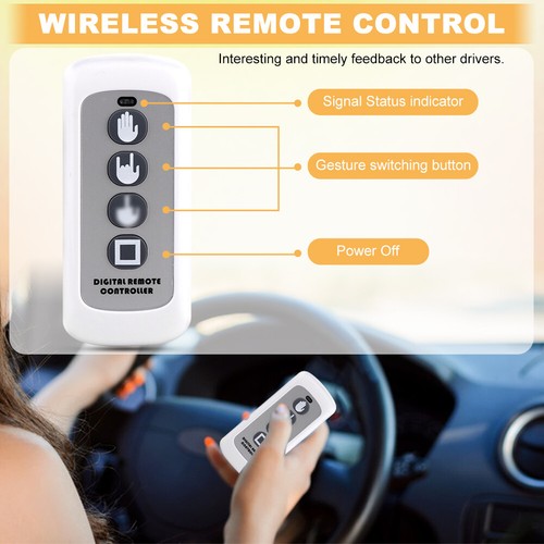 Car LED Sign Remote Control Exterior Accessories Window Universal ...