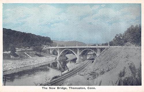 THOMASTON, CT ~ THE NEW BRIDGE OVER THE NAUGATUCK RIVER, AUBURN PUB ...