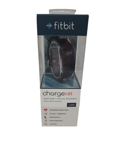 NEW Fitbit Charge HR Wireless Activity & Heart Rate - Black, Size Large ...