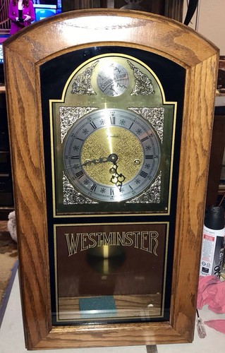 German Linden Vintage 8 Day Westminster Chime Wall Clock For Parts Or ...