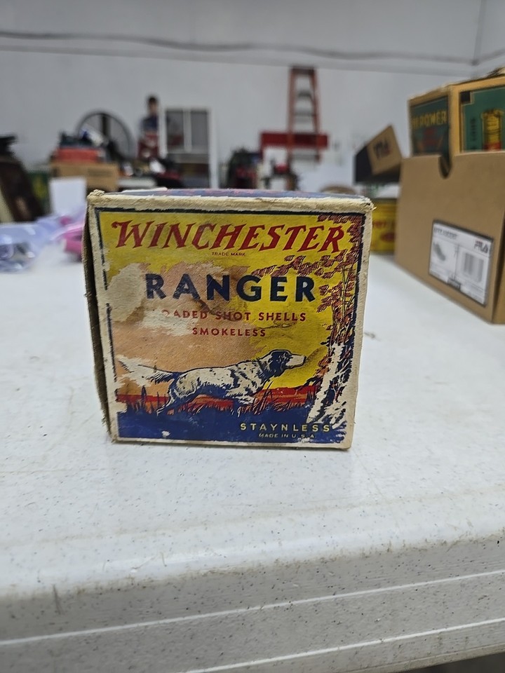 Vintage Winchester Ranger Empty Shotgun Ammo Box USA Advertising | eBay
