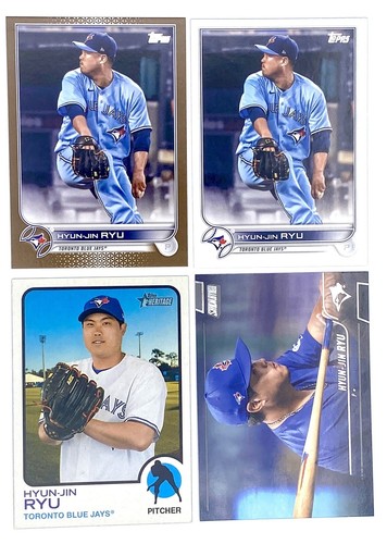 2022 Topps HYUN-JIN RYU Toronto Blue Jays NM/MT 4-card lot w/ #'d /2022 ...