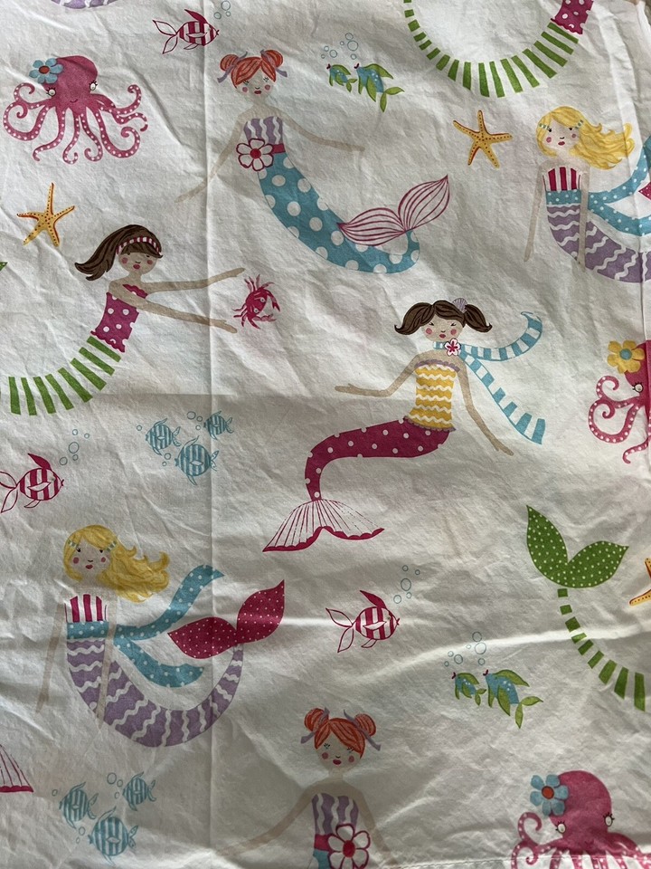 Pottery Barn Kids Bailey Ruffle Mermaid Quilt Twin Reversible +Sham ...