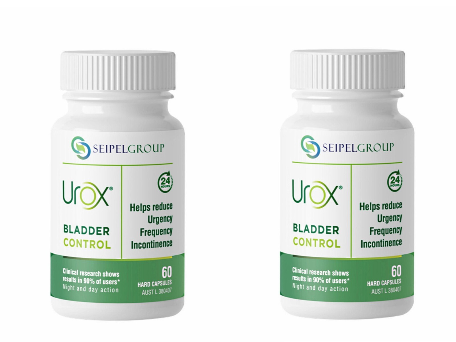 2 x 60c Seipel Group Urox ( 120 capsules healthy bladder control ...