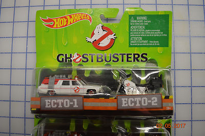 Hot Wheels 2016 GHOSTBUSTERS ECTO-1 CADILLAC & ECTO-2 BIKE TWO PACK LOT OF 3 | eBay