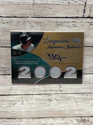 2007 Exquisite Collection Rookie Signatures Materials #CC Carl Crawford ...