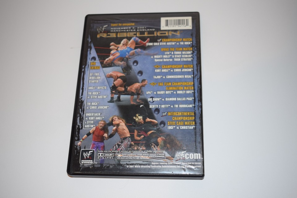 WWF Rebellion 2001 DVD Stone Cold Vs. The Rock (GOG84) | eBay