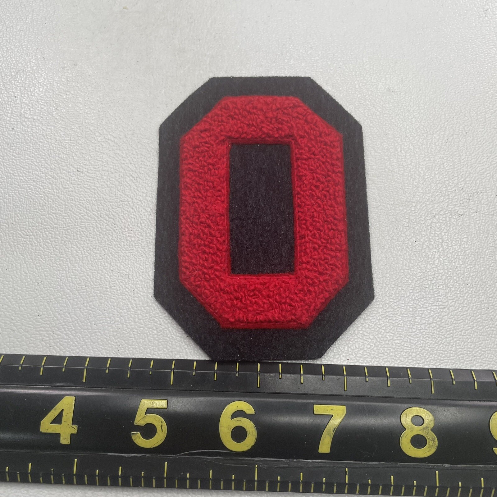 Red On Black NUMBER 0 Chenille Letter Jacket ZERO Patch T038 | eBay