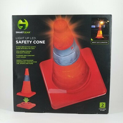 Orange Safety Cone With LED Light (1 Pc.) Roadside Emergency ...