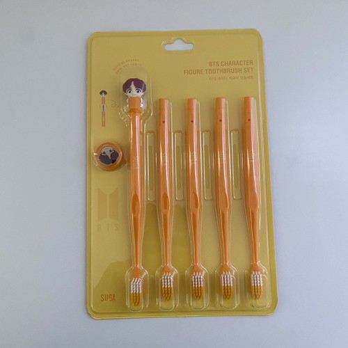 K-Pop BTS BT21 Suga Character Figure Toothbrush Set 5 Pack Korea NEW | eBay