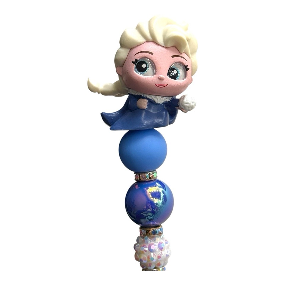 Disney Doorable Princess Elsa Frozen Characters Beaded Pen Handmade 7 ...