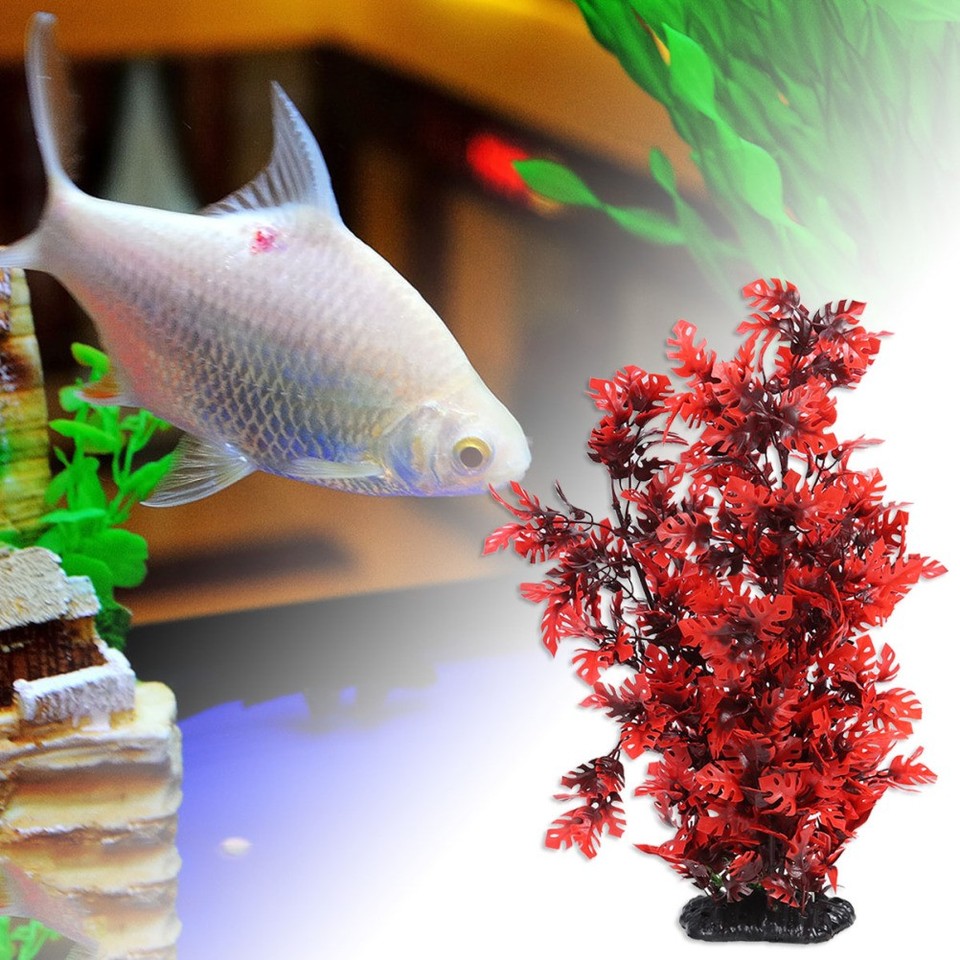 40 CM Fake Water Plants Fish Tank Decorations Plastic Aquarium ...
