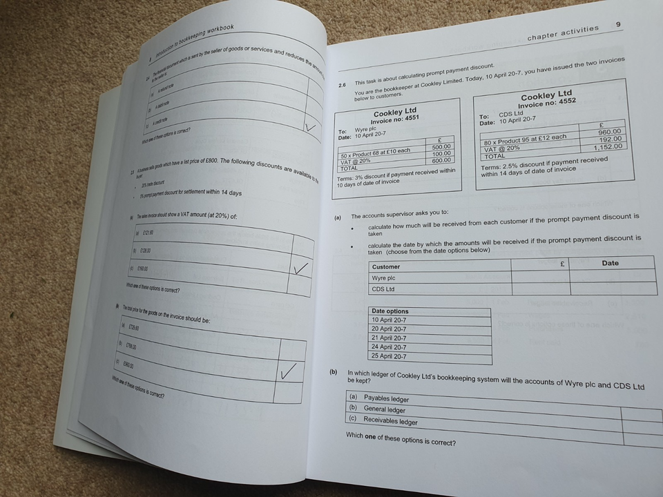 AAT Level 2 Osborne Books Full Collection Tutorial Workbooks Revision ...