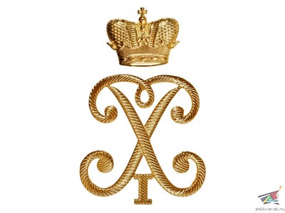 Peter I the Great Monogram Cypher on Eupalets BIG gold silver Imperial ...