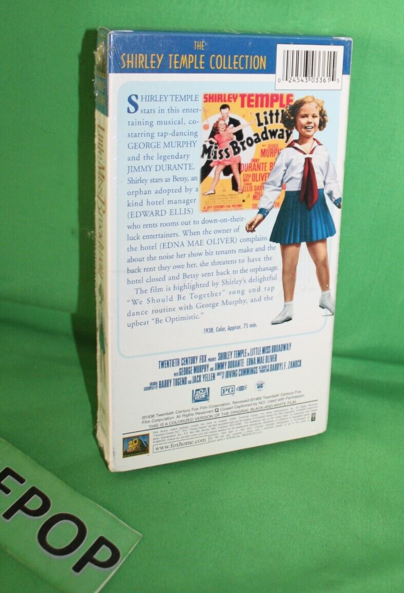 Shirley Temple little Miss Broadway Sealed VHS Movie 24543033615| eBay