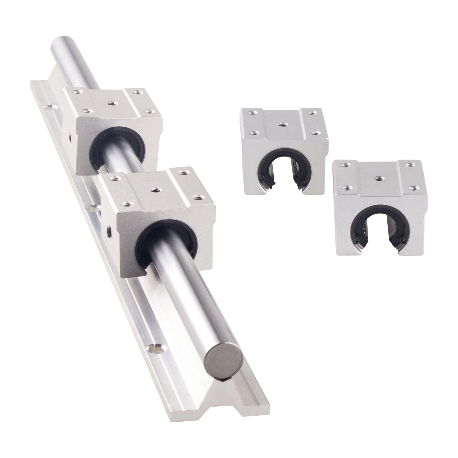 2PCS SBR12 300-1500mm Fully Supported Linear Rail &4PCS SBR12UU Block ...