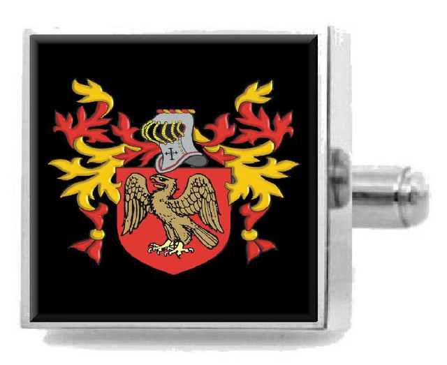 Hoskins England Family Crest Surname Coat of Arms Cufflinks ...