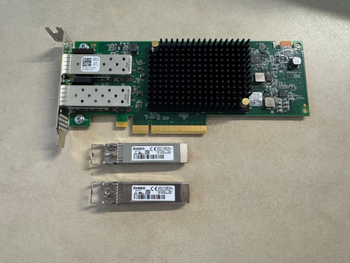 DELL 8GT11 EMULEX LPE35002 Dual Port 32GB FC Fibre Channel LP HBA with ...