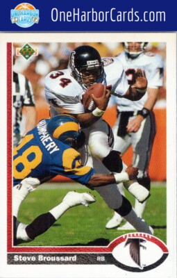 1991 Upper Deck Atlanta Falcons #171 Steve Broussard | eBay