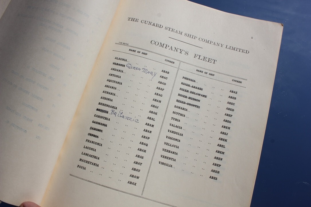 CUNARD LINE RARE GREEN CODE BOOK C-1906 RMS MAURETANIA LUSITANIA ERA ...