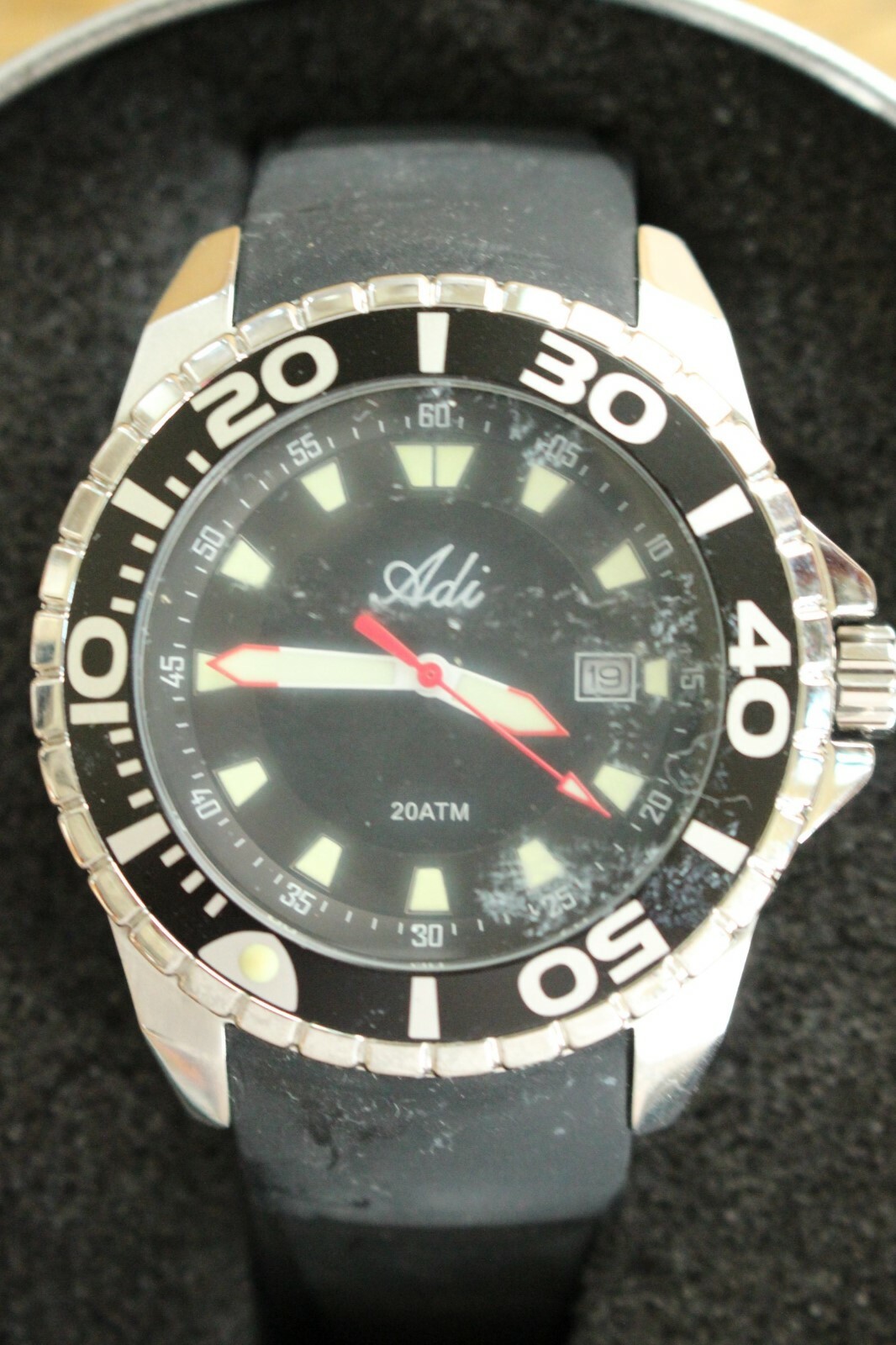 NIB CLEAN UN-ISSUED INSCRIBED ADI IDF ISRAEL BLK/BLK 200M QUARTZ WATCH ...