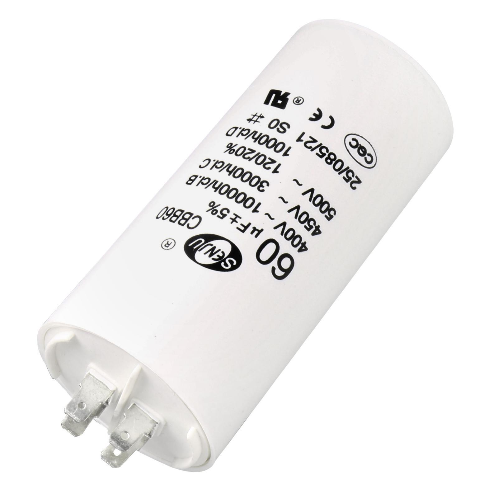 CBB60 Run Capacitor 60uF 450V AC Double Insert 50/60Hz Cylinder ...