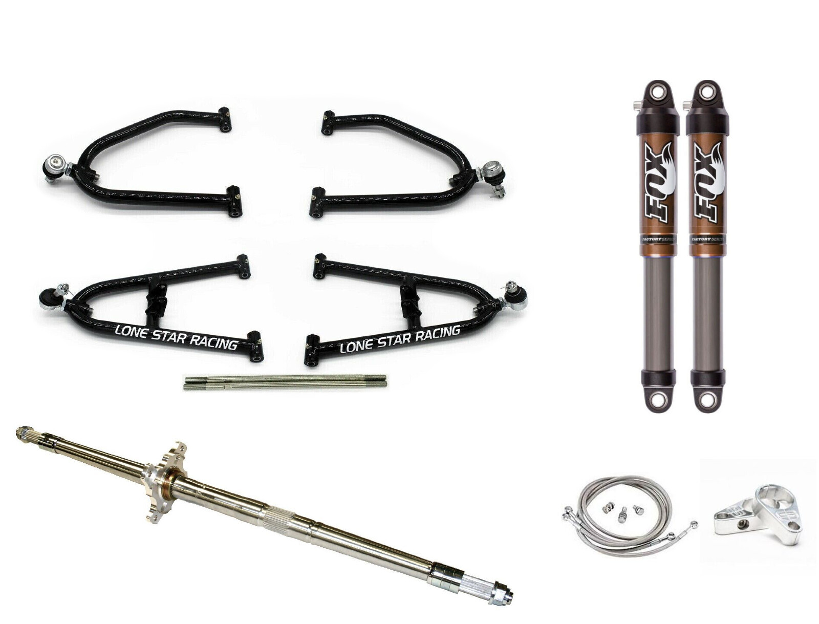 Lonestar LSR Sport +2 A-arms & Axle + Fox 3 Float Suspension Kit Honda ...