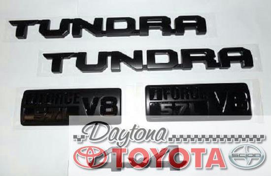 OEM TOYOTA TUNDRA BLACK-OUT SOLID EMBLEM SET OF 5 75471-0C170 | eBay