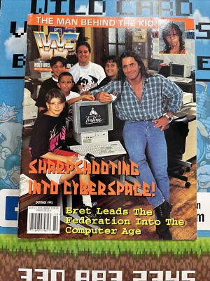 WWF Magazine October 1995 Bret Hitman Hart America Online WWE Wrestling ...