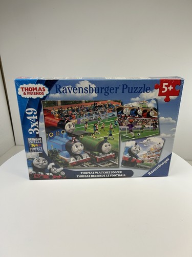 Ravensburger Thomas The Train Watches Soccer Puzzle Set (3 x 49 Piece ...