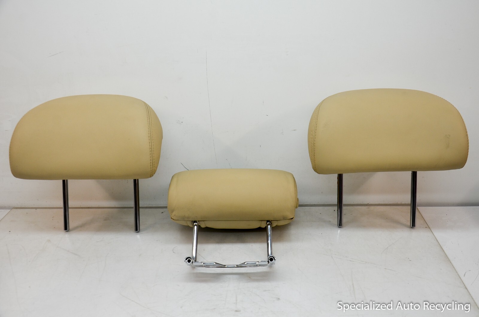 2008 LEXUS LS460 SET OF 3 REAR HEADREST BEIGE LEATHER OEM | eBay