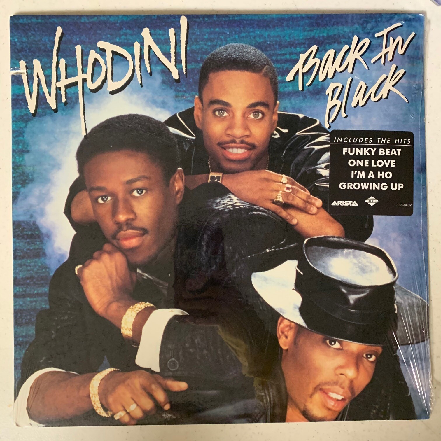 WHODINI Back In Black NEW SEALED LP VINYL - CUT OUT - 1986 JIVE/ARISTA ...