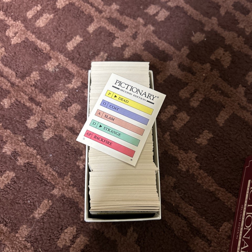 Pictionary Game Second Edition Card Set Box No 133; 1987 20315001332| eBay