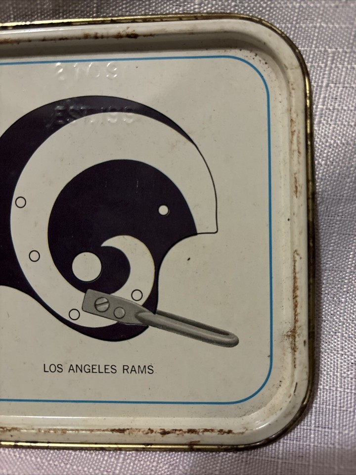 Vintage 1965 Los Angeles Rams NFL Single Bar Helmet Hormel Tin Tray | eBay