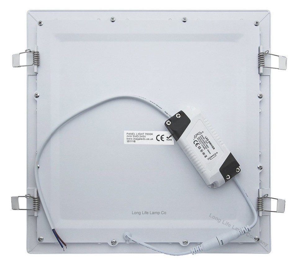 24W LED Recessed Ceiling Panel SQUARE Ultra Slim Flat Down Light 300mm ...