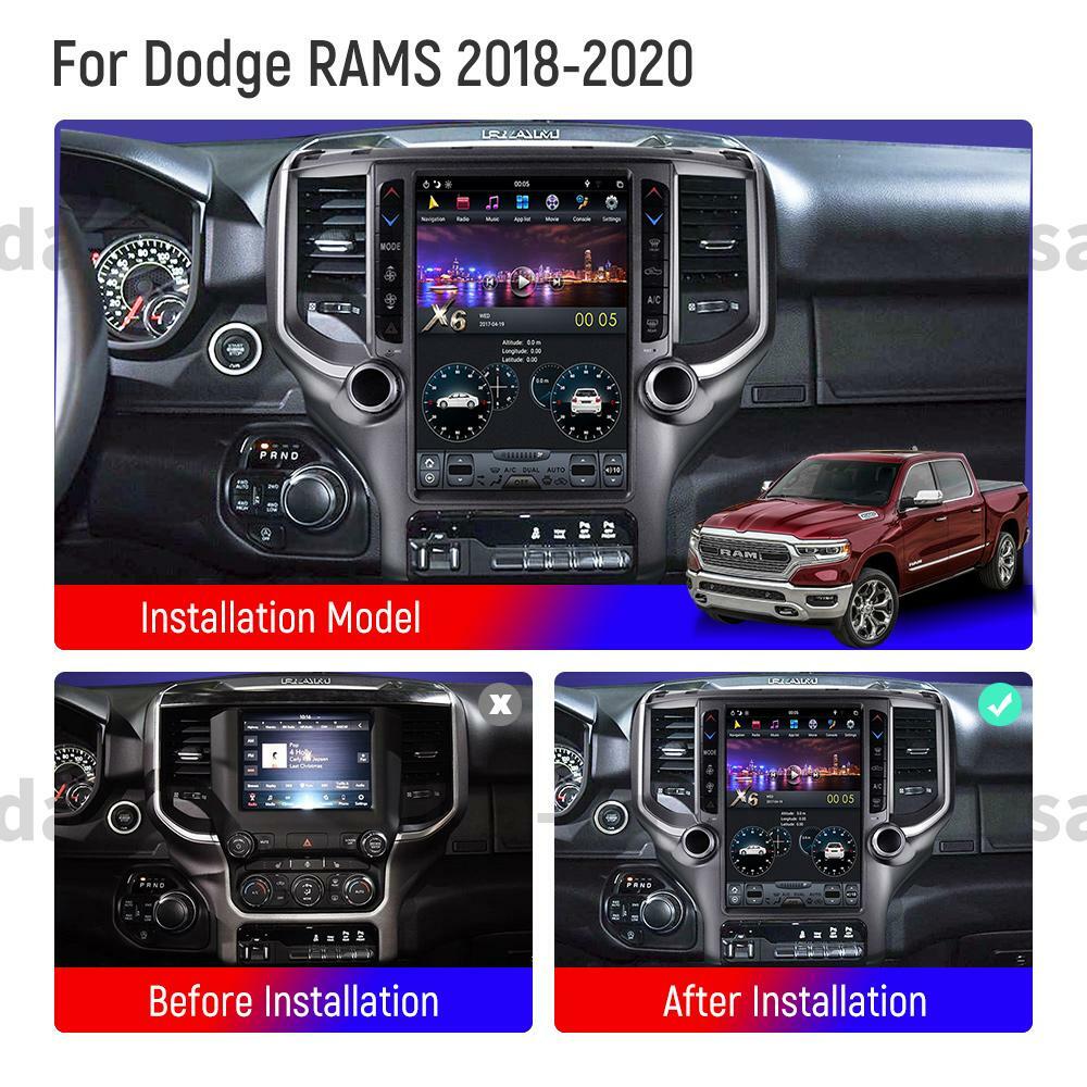 12.1"4+64g For Dodge Ram 1500 2500 3500 Car Gps Navigation Headunit ...