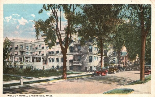Vintage Postcard 1918 Weldon Hotel Greenfield Massachusetts MA Chas W ...