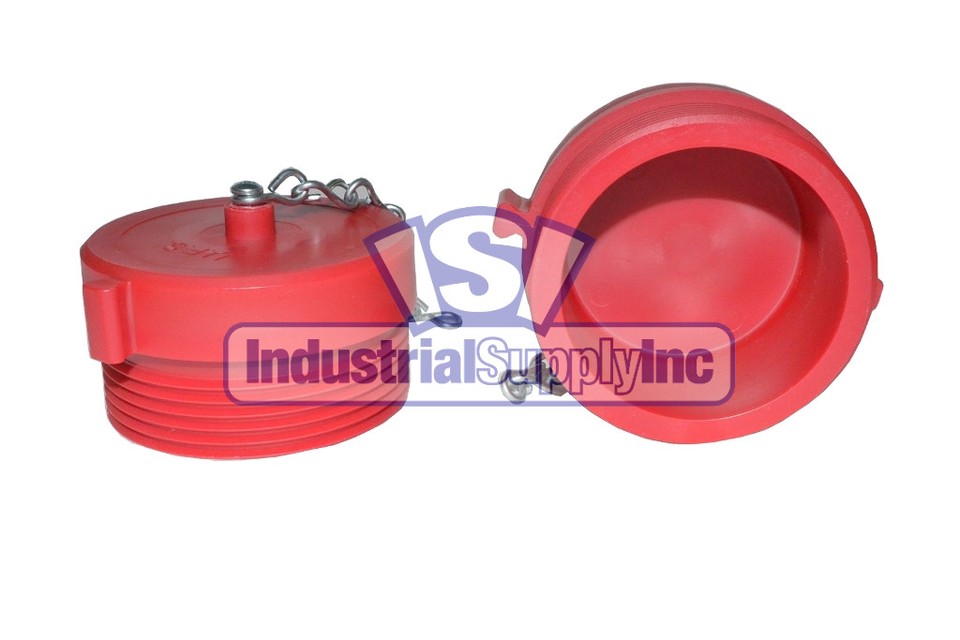 Fire Hose Hydrant Plug and Chain | 1-1/2" Male NST/NH | Polycarbonate ...
