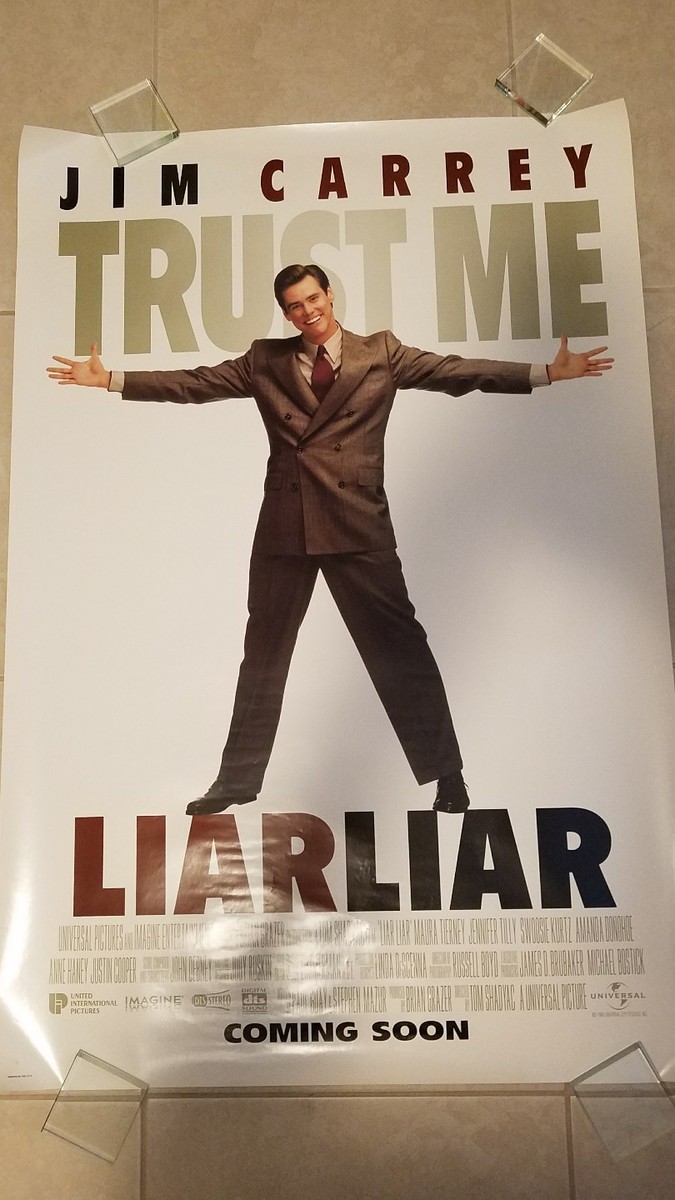 Jim Carrey Liar Liar Poster Liar Liar VHS, 1997 Jim Carrey, Maura