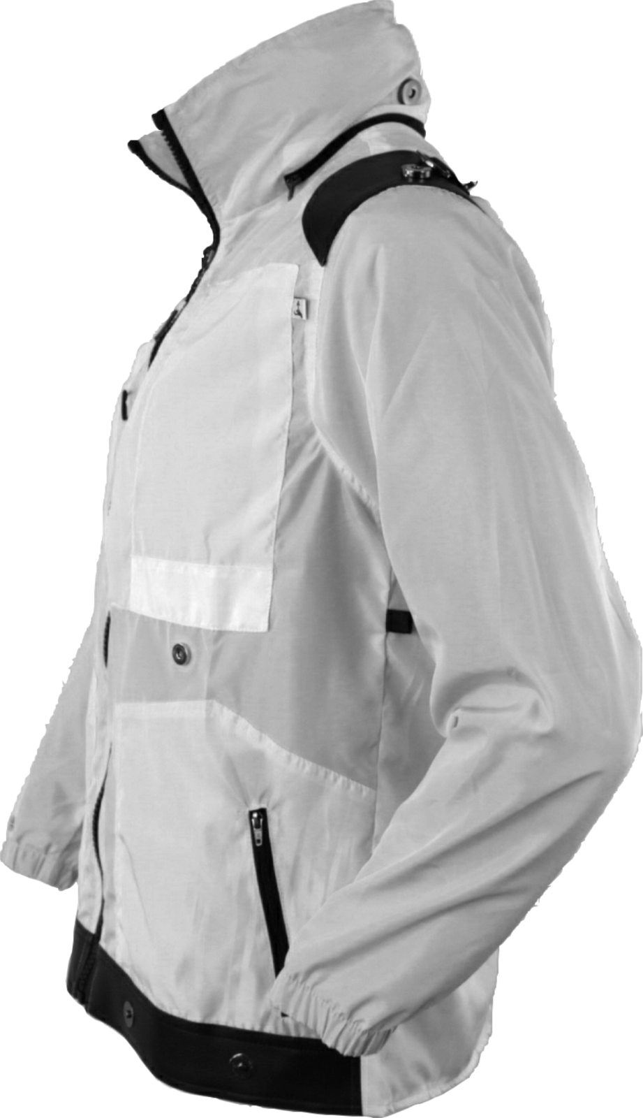TS Impact White Convertible Travel Jacket with Hidden Pockets, Converts ...