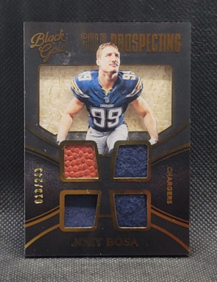 2016 Black Gold Joey Bosa Gold Prospecting Quad Relic RC 018/249 #GQ22 ...