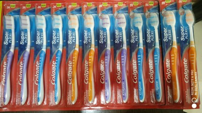 60 COLGATE Super Flexi Medium manual Toothbrush Flexible Gentle Clean ...
