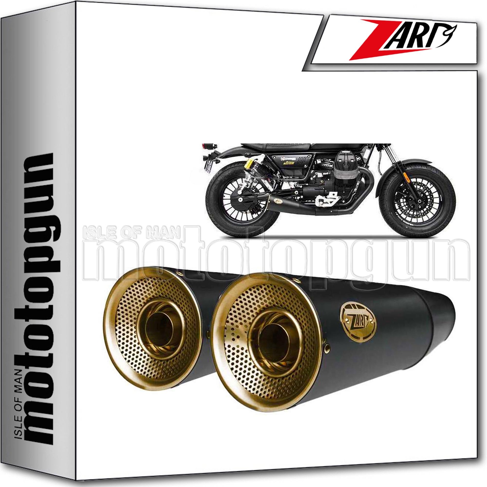 ZARD E3 EXHAUST BIG STEEL BLACK B MOTO GUZZI V9 ROAMER 2019 19 | eBay ...